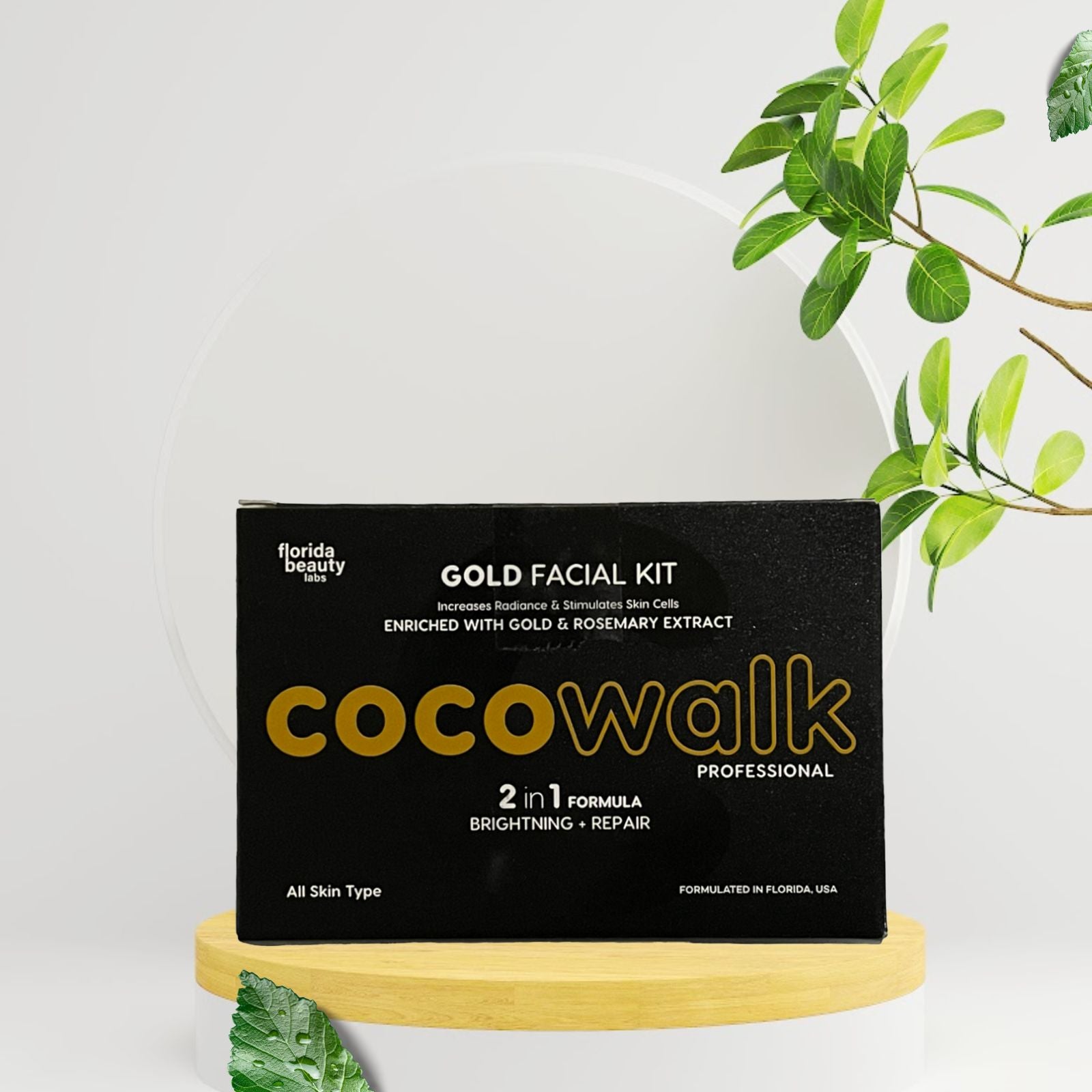 Cocowalk Professional Gold Facial|Brighten & Repair|Gold & Rosemary – Florida Beauty Labs